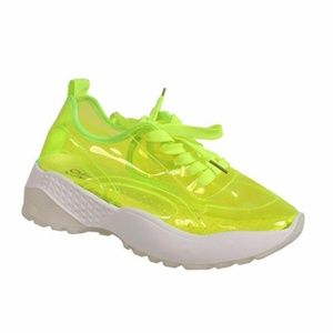 Shoes | Highlighter Clear Neon Yellow Sneaker | Poshmark